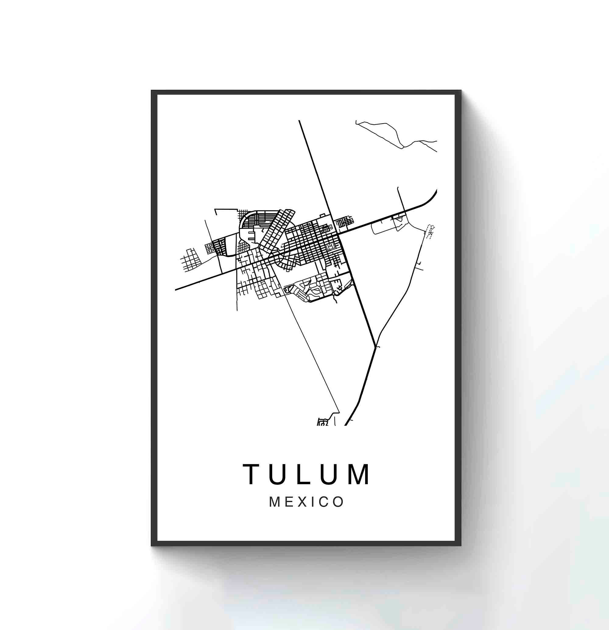 Tulum Map Tulum City Map Map Poster Map Print Tulum Map - Etsy