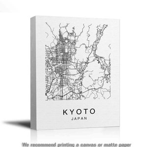 Kyoto Map Print City Maps Printable Kyoto City Map Print - Etsy