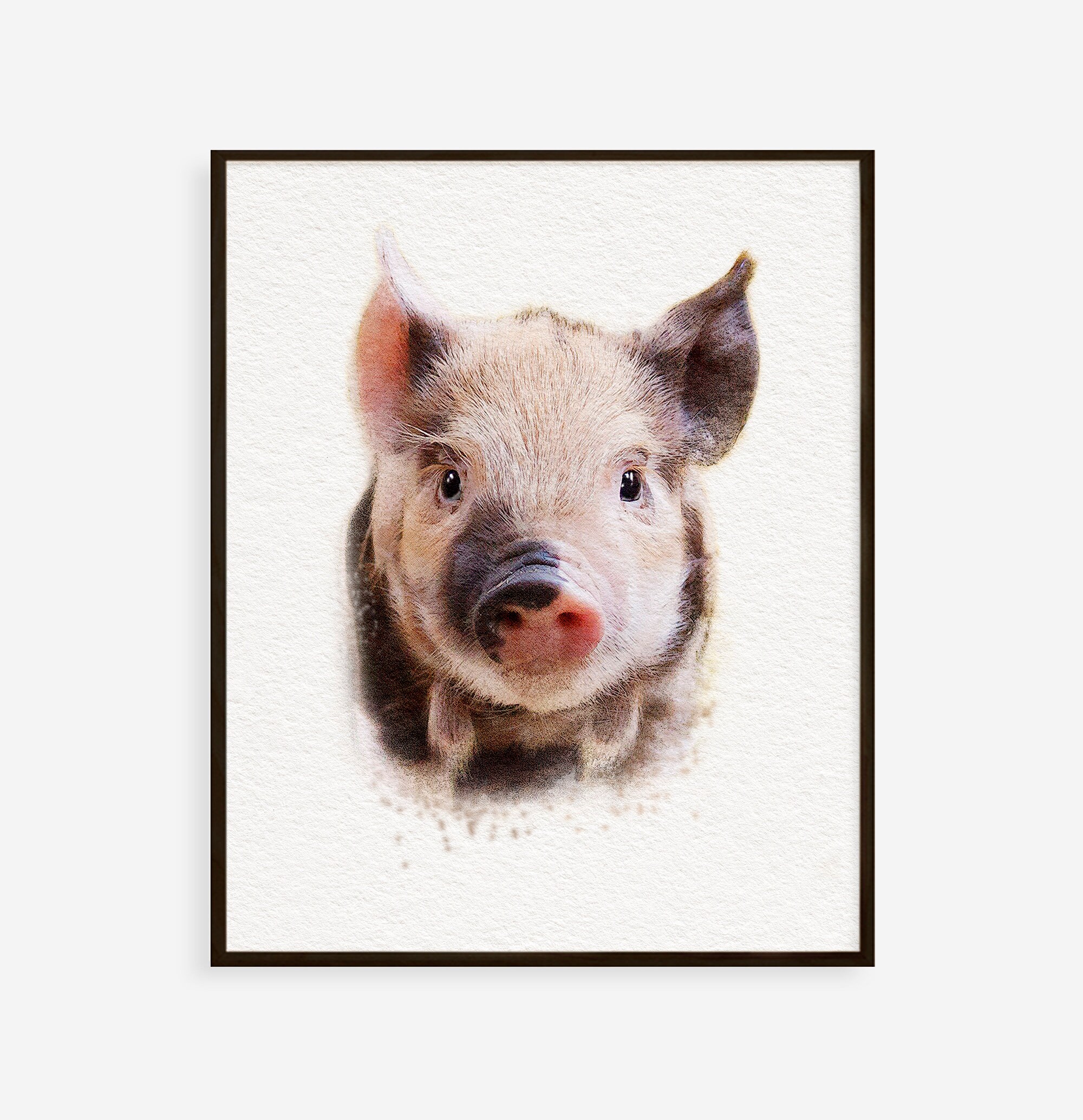 Baby Pig Print Baby Animal Prints Baby Decor Baby Wall Art - Etsy