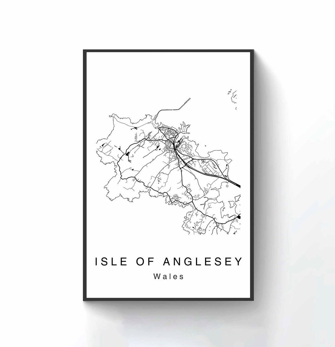 Isle of Anglesey Map Anglesey City Map Map Poster Map - Etsy