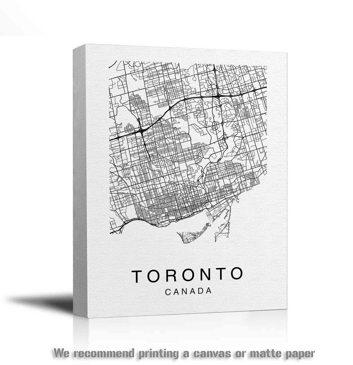 Toronto Map Toronto City Map Printable Map Art Toronto Map | Etsy