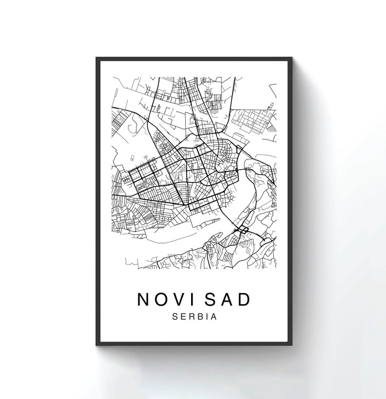 Novi Sad Map Novi Sad City Map Map Poster Map Print Novi | Etsy