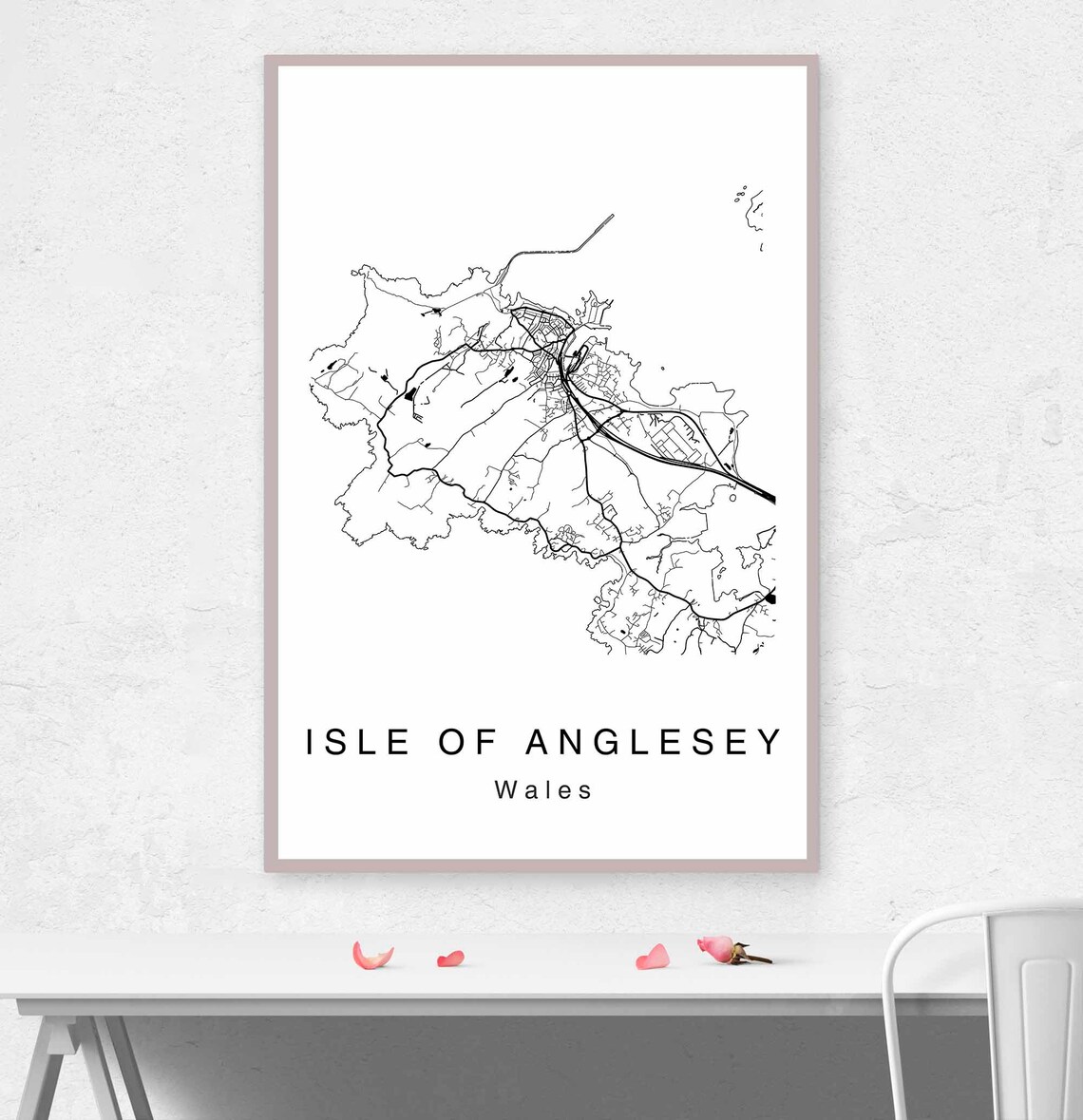 Isle of Anglesey Map Anglesey City Map Map Poster Map | Etsy