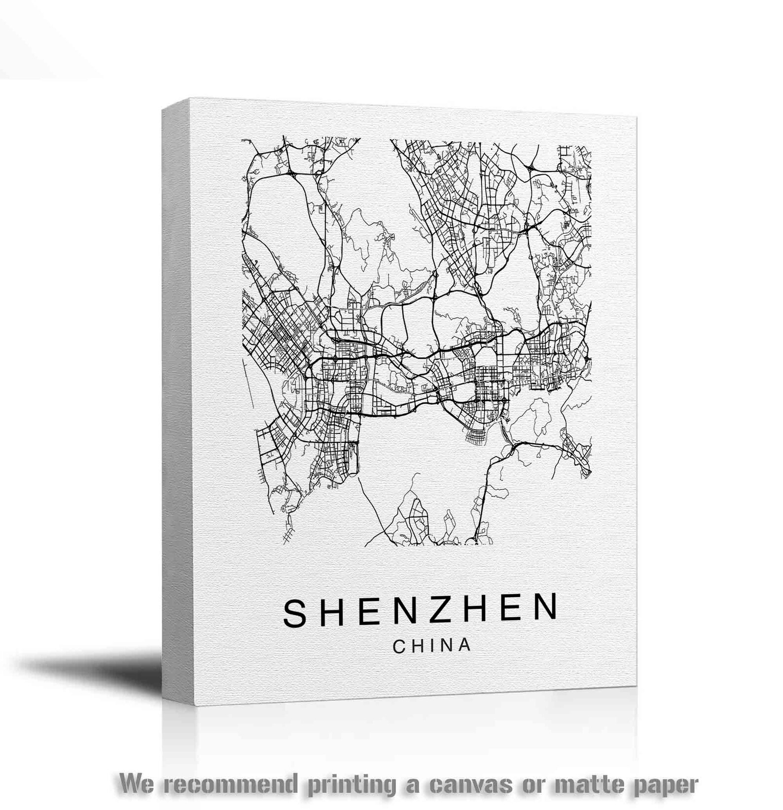 Shenzhen Map Shenzhen City Map City Maps Digital Maps and - Etsy