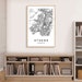 Athens Map Print Athens Map Poster Wall Art City Map Art - Etsy