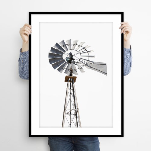 RUSTIC WALL ART Windmill Art Printable Farmhouse Decor | Etsy