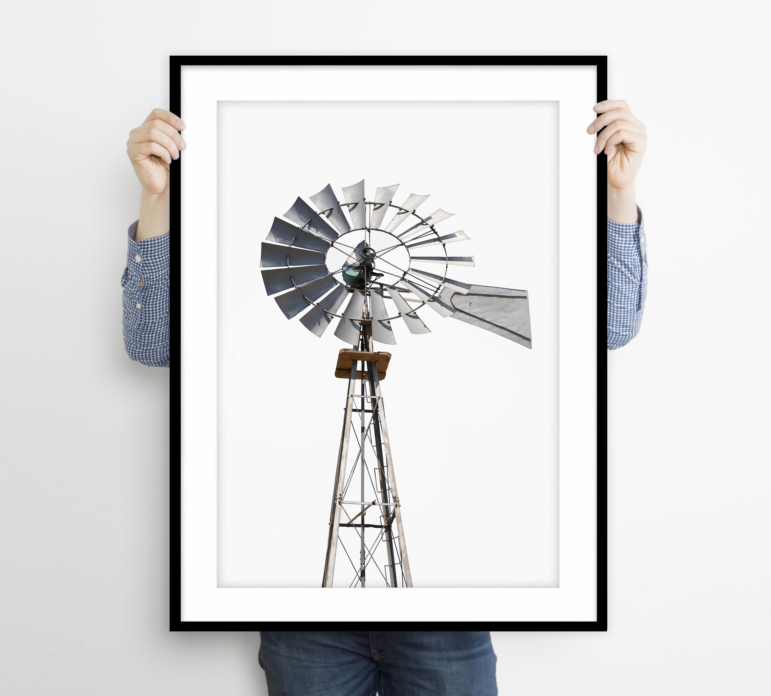 Windmill Prints Farm Wall Art Print Farmhouse Windmill Farm | Etsy