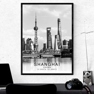 Shanghai Poster, China Photo Travel Print, Shanghai Art Print ...