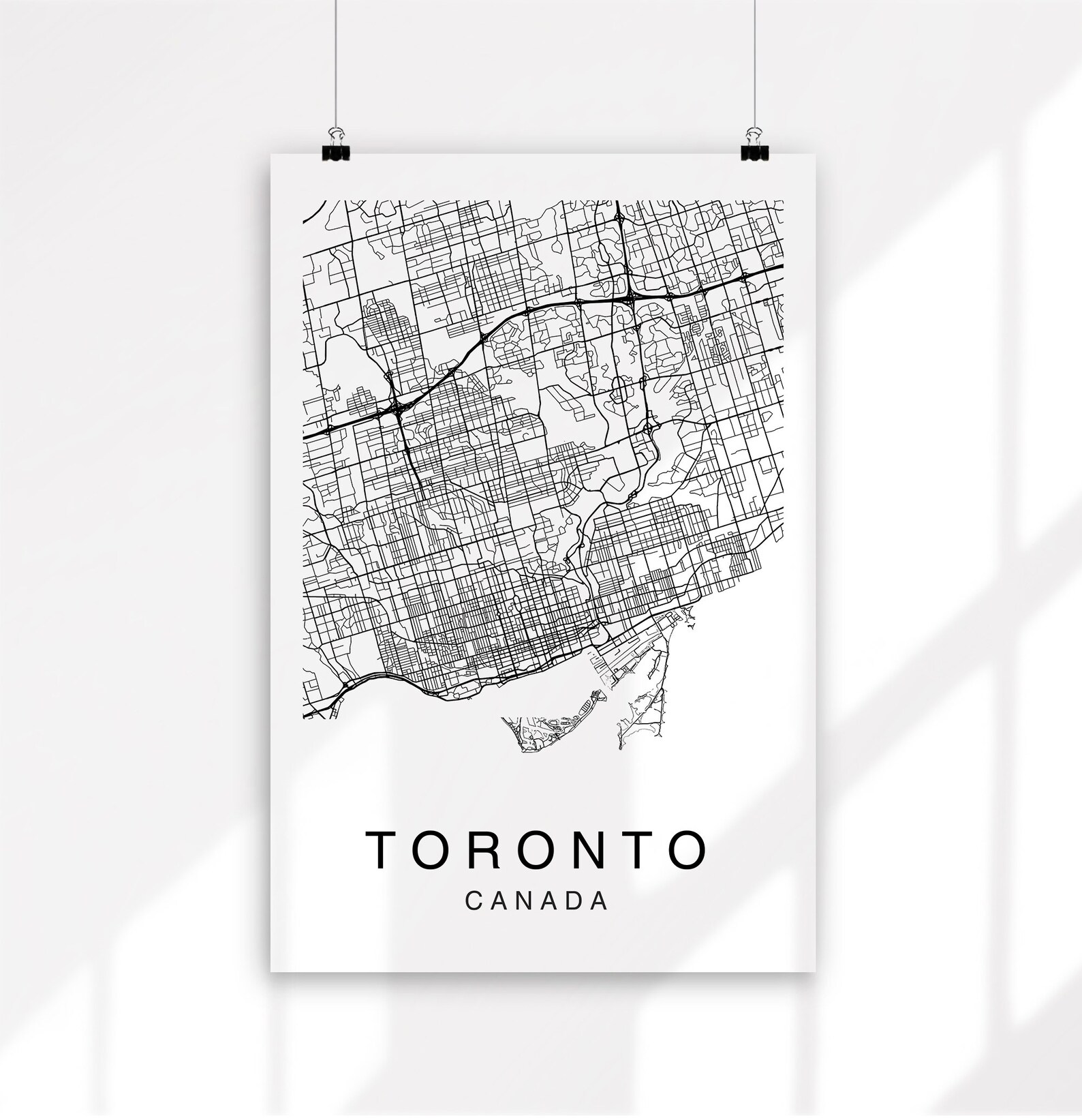 Toronto Map Toronto City Map Printable Map Art Toronto Map | Etsy