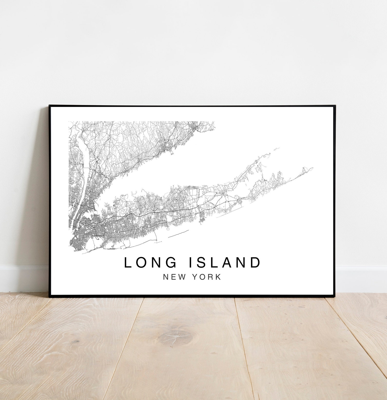 Long Island Map Print Long Island Map Poster Wall Art City - Etsy