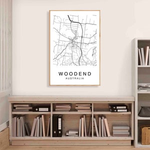 Woodend Map Woodend City Map Map Poster Map Print Woodend - Etsy