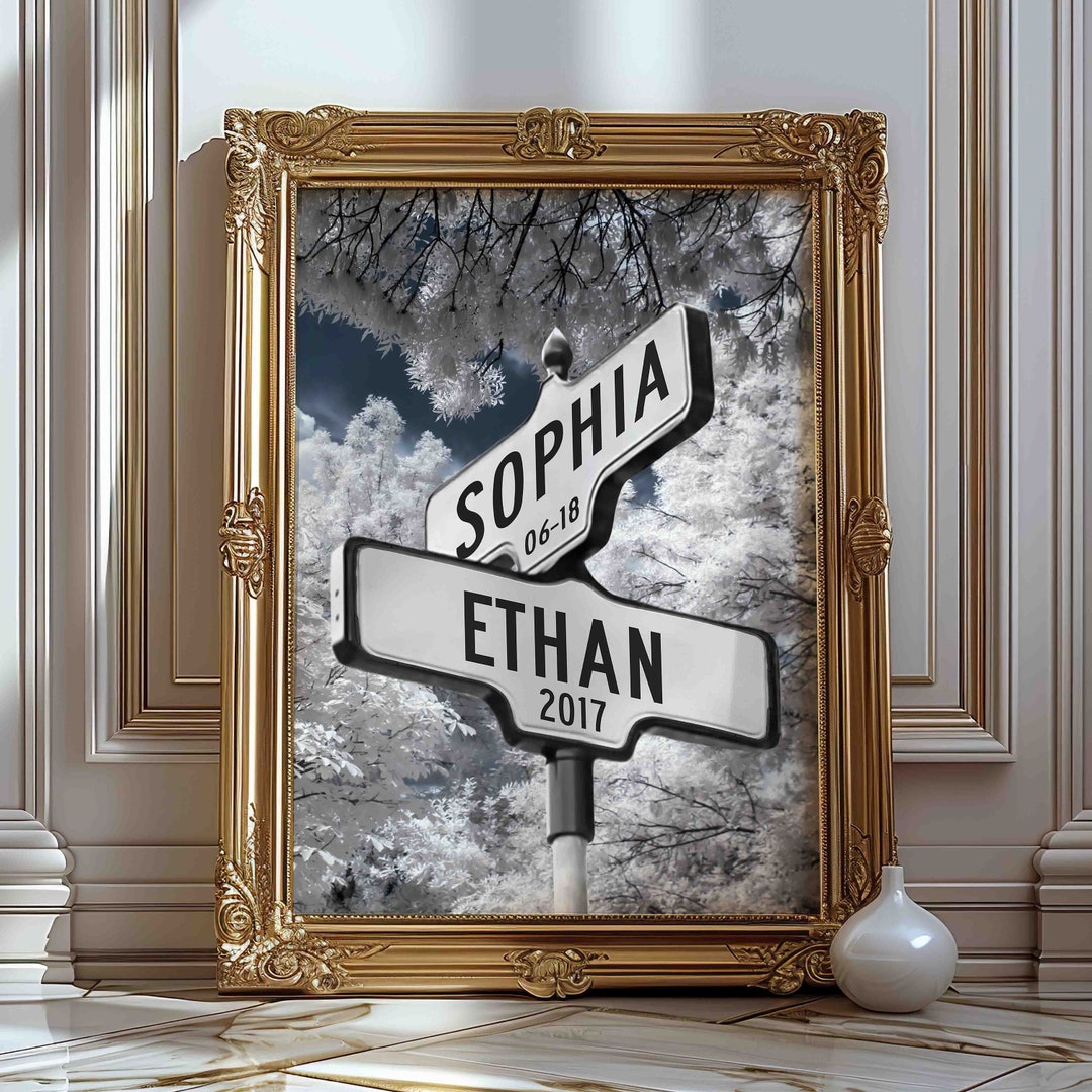 Personalized Street Sign With Names and Date, Wedding Gift, Street Sign ...