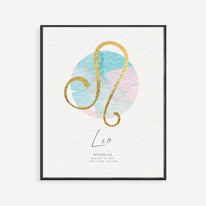 Personalized Zodiac Sign Print, Horoscope Print, Custom Zodiac Print ...