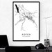Aspen Map Aspen City Map Map Poster Map Print Aspen Street - Etsy