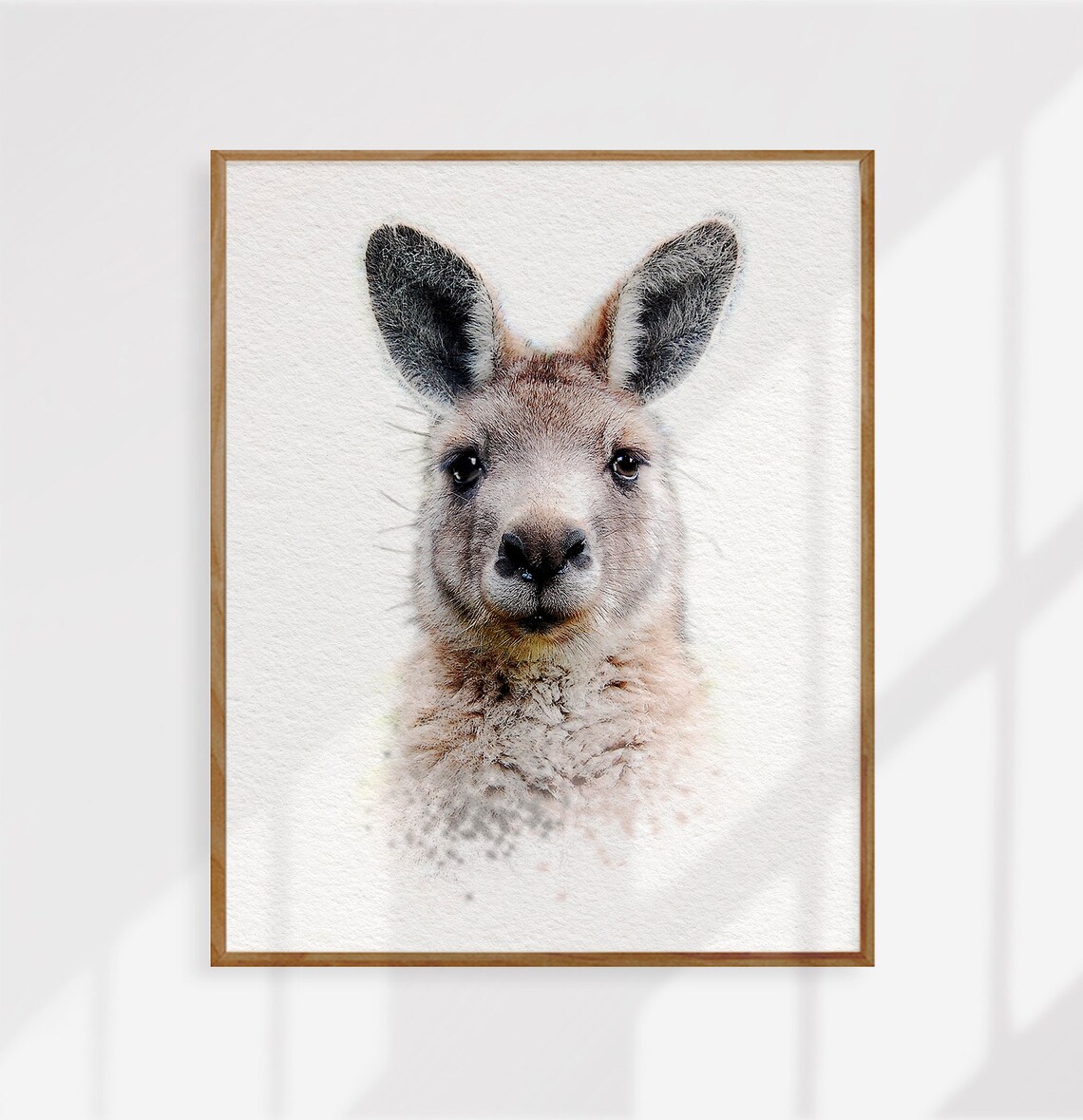 Kangaroo Print, Australian Animal Wall Art, Printable Digital Download ...