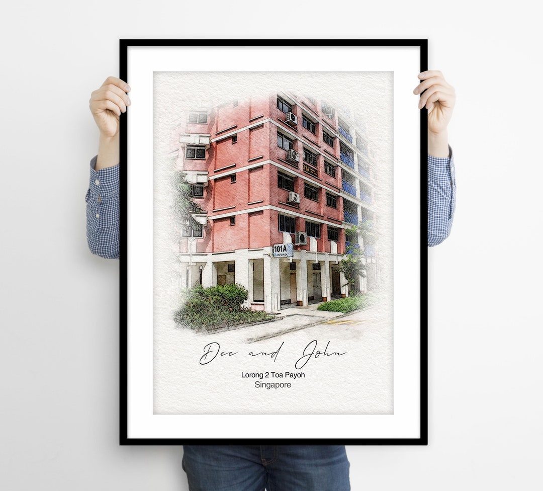 Custom House Portrait, Housewarming Gift, First Home Gift, Home ...