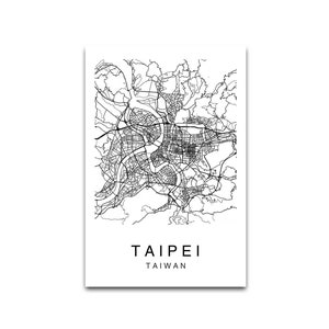 Taipei Map Taipei City Map Map Poster Map Print Taipei Map - Etsy