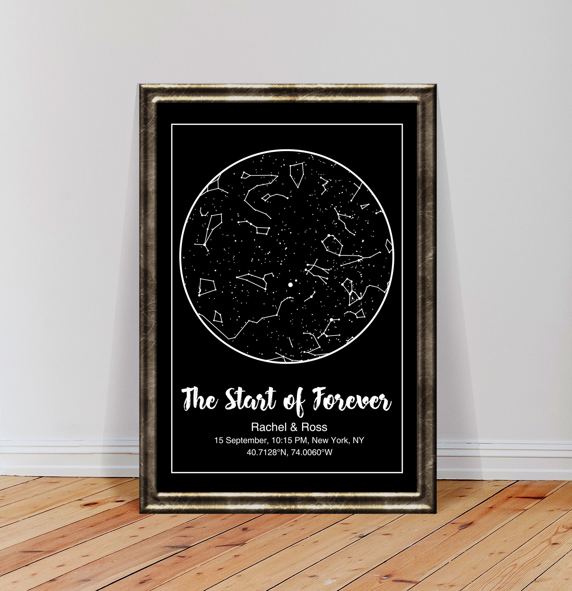 Custom Star Map Night Sky Print Star Map Constellation Map - Etsy