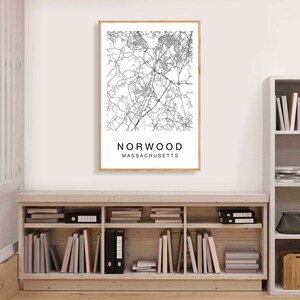 Norwood Map Norwood City Map Map Poster Map Print Norwood - Etsy