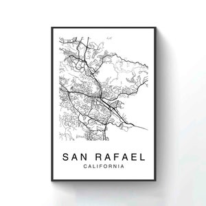San Rafael Map Minimalist Map San Rafael Map Print San - Etsy