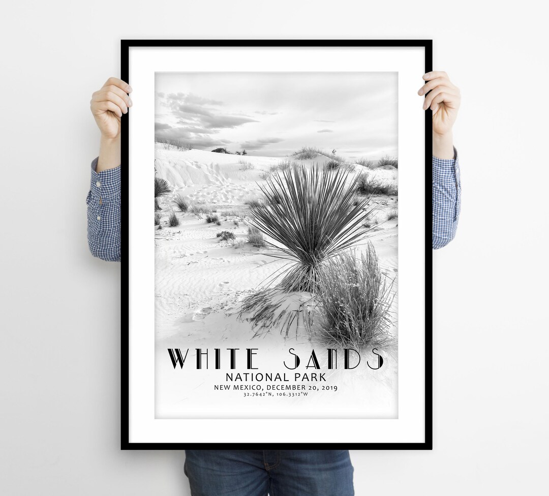 White Sands National Park Poster, New Mexico, USA Travel Print, Sand ...