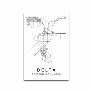 City of Delta Map Delta City Map Map Poster Map Print - Etsy