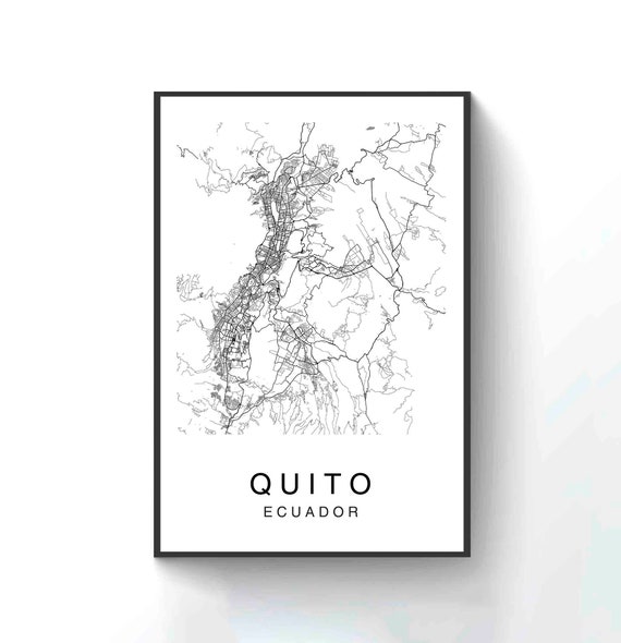 Quito Map Quito City Map Map Poster Map Print Quito Map | Etsy