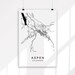 Aspen Map Aspen City Map Map Poster Map Print Aspen Street - Etsy