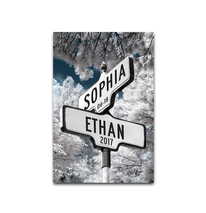 Personalized Street Sign Print, Custom Names & Date, Wedding Gift - Etsy