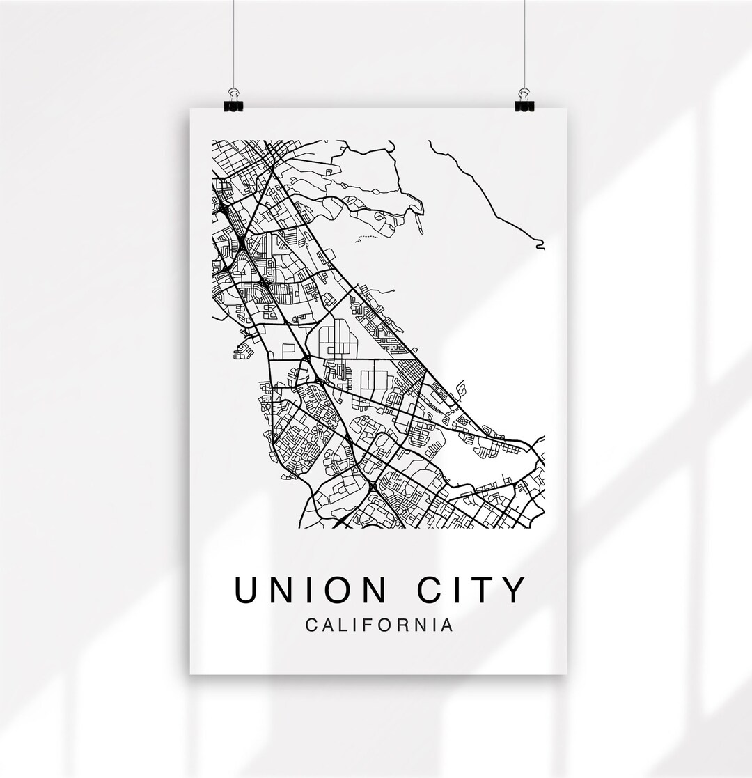 Union City Map Minimalist Map Union City Map Print Union - Etsy