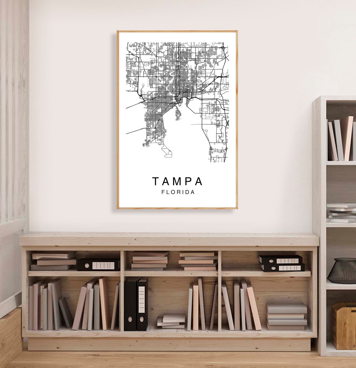 Tampa Map Tampa City Map Printable Map Map Print Tampa Map | Etsy