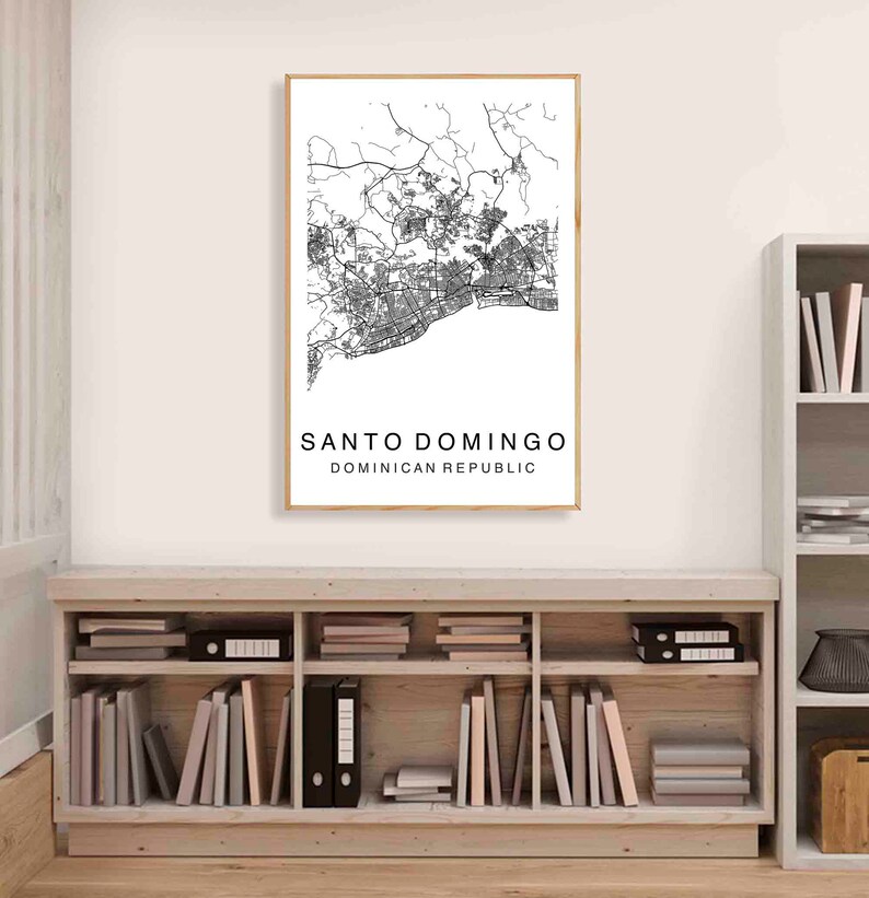 Santo Domingo Map Santo Domingo City Map Map Poster Map | Etsy