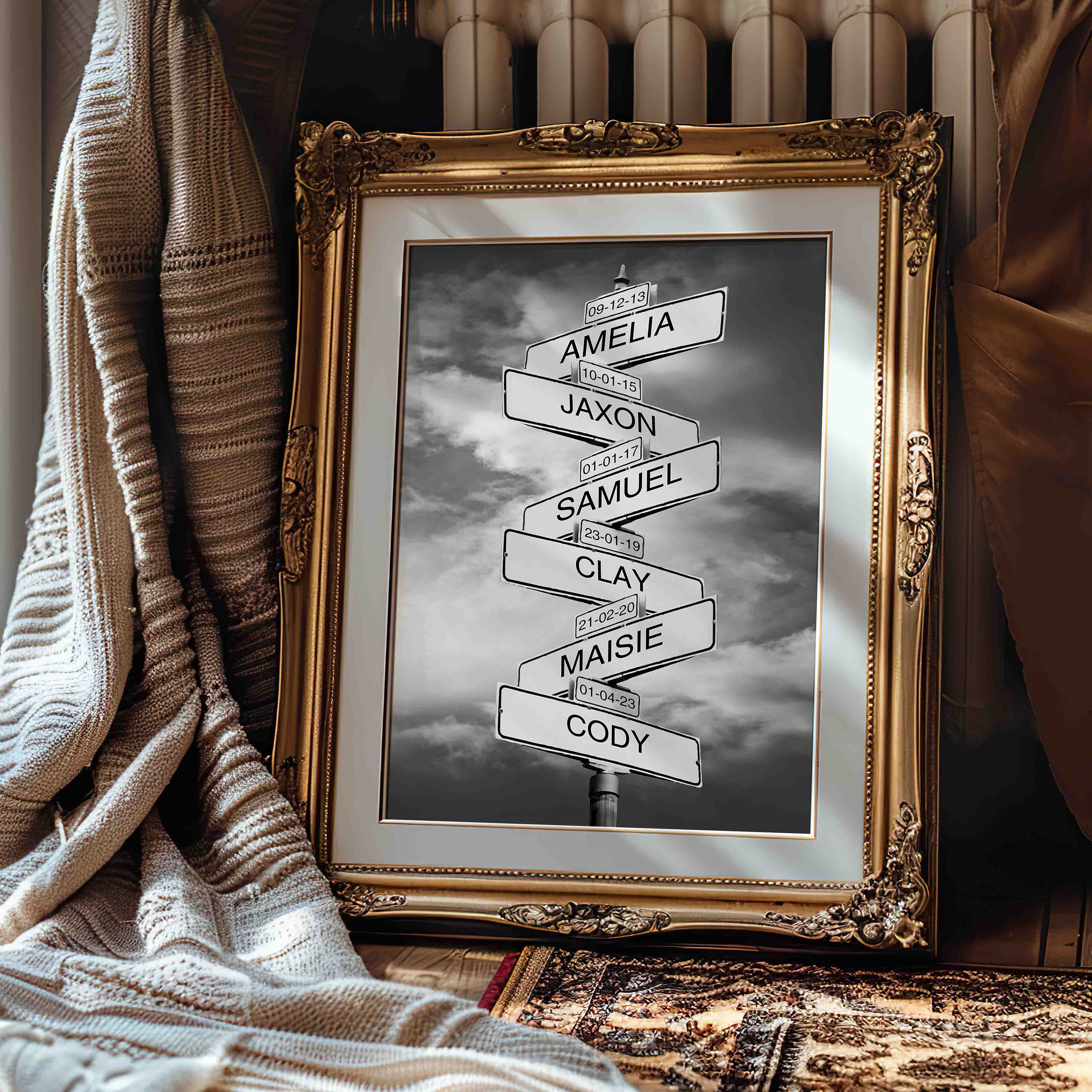 Personalized Street Sign Print Wall Art, Custom Multi-name Poster, Gift ...