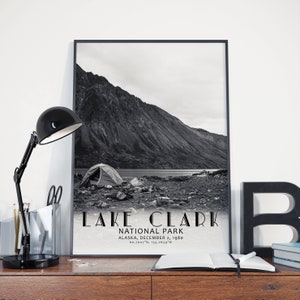 Lake Clark National Park Travel Poster Print, Minimalist Poster, Lake ...