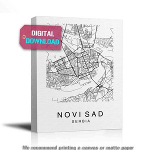 Novi Sad Map Art Print: Serbia City Map Poster (digital Download) - Etsy