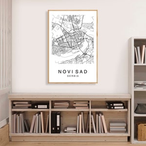Novi Sad Map Novi Sad City Map Map Poster Map Print Novi - Etsy