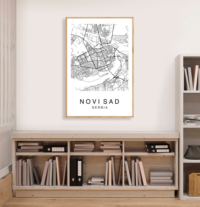 Novi Sad Map Novi Sad City Map Map Poster Map Print Novi | Etsy