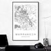 Marrakech Map Print Marrakech Map Poster Wall Art City Map - Etsy