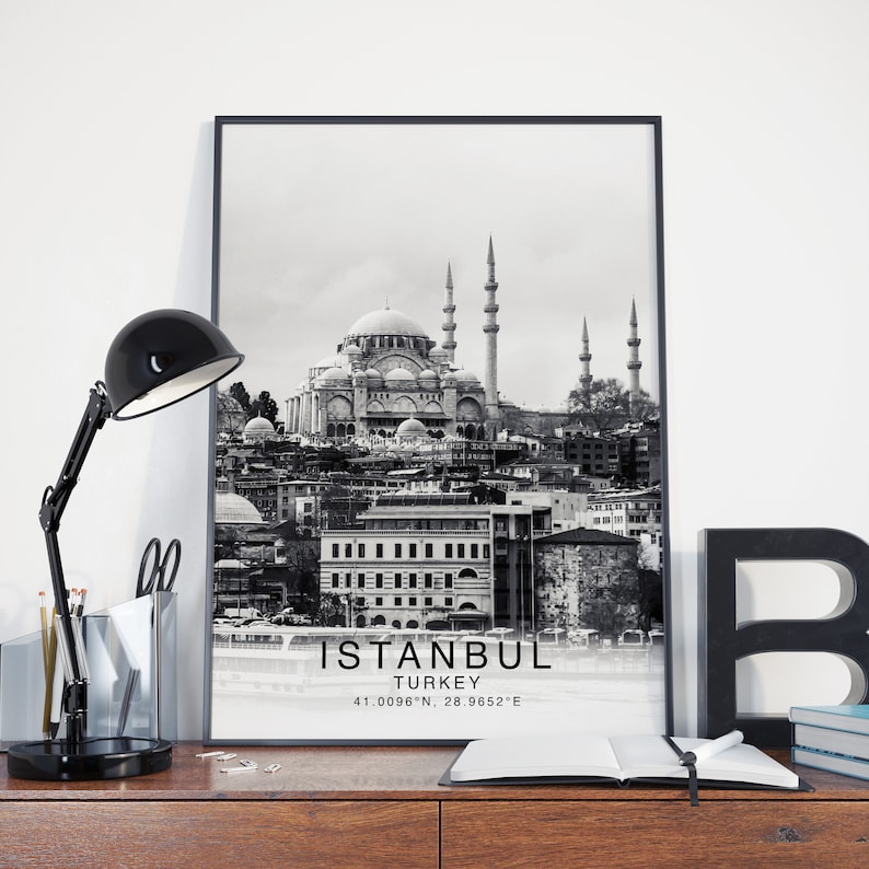 Istanbul Travel Poster Turkey Poster Art Print Turkey | Etsy