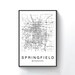 Springfield Map Springfield City Map Printable Map Map - Etsy