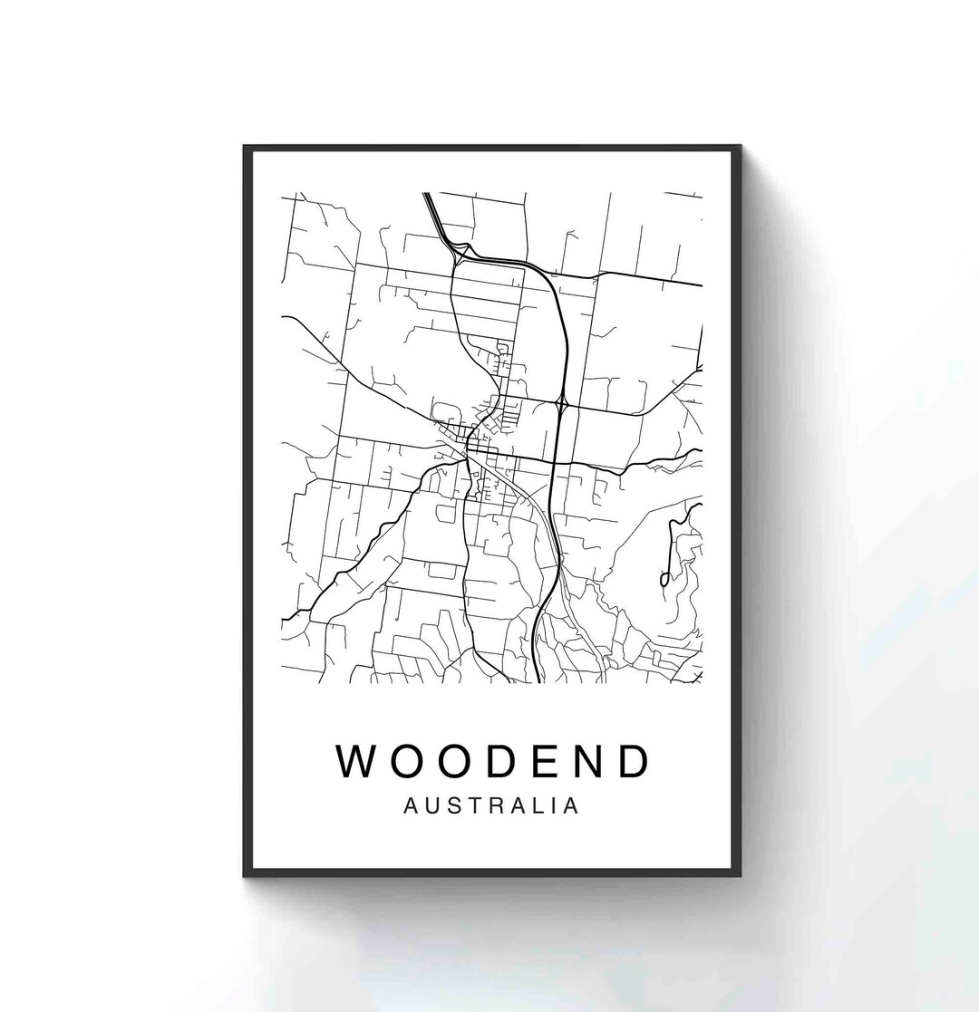 Woodend Map Woodend City Map Map Poster Map Print Woodend - Etsy