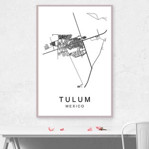 Tulum Map, Tulum City Map, Map Poster, Map Print, Tulum Map Poster ...