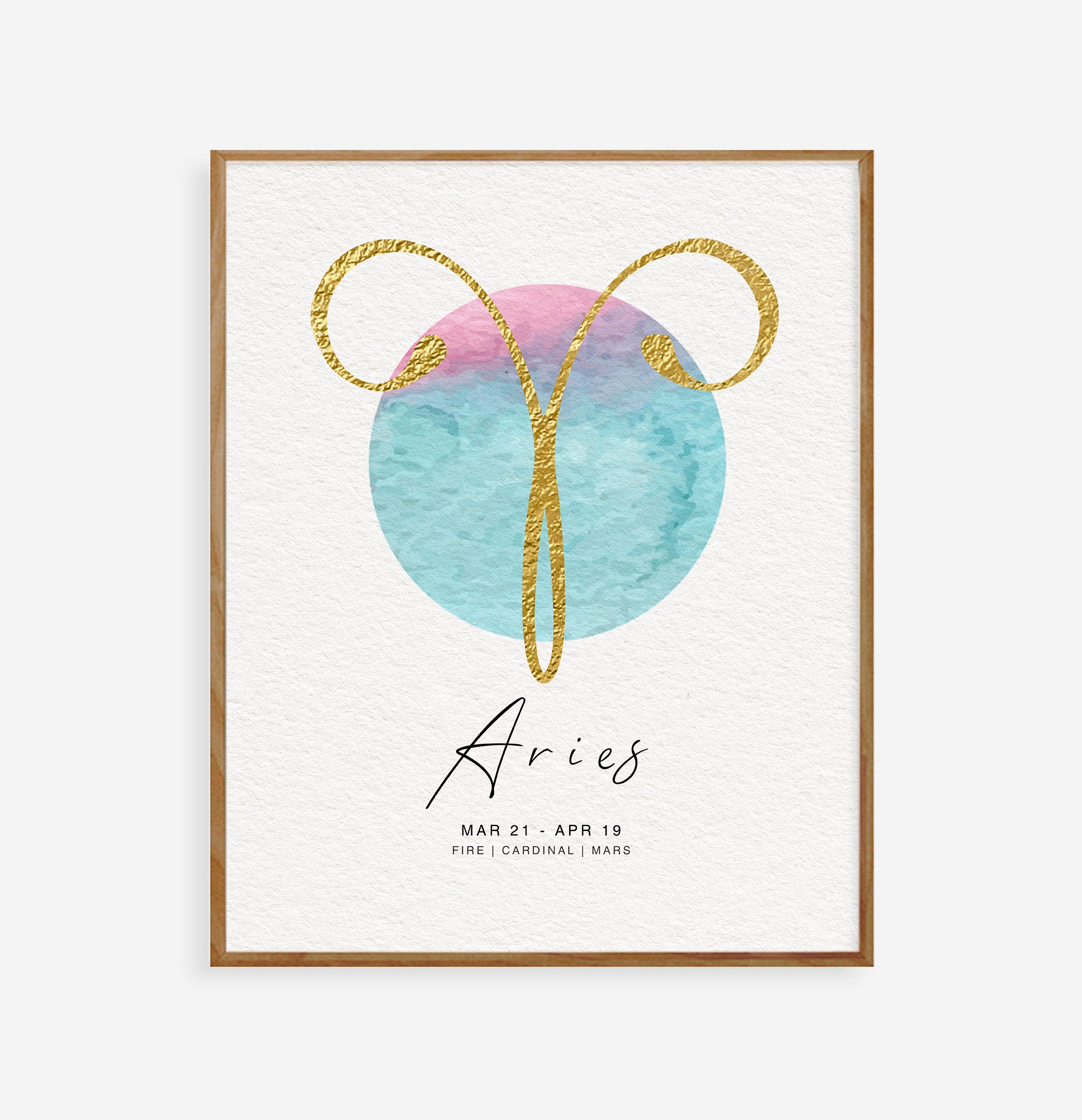 Aries Zodiac Print Aries Poster Horoscope Print Aries | Etsy