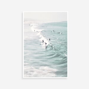 Ocean Waves Surf Print, Surf Wall Prints, Beach Life Print, Surf Art ...