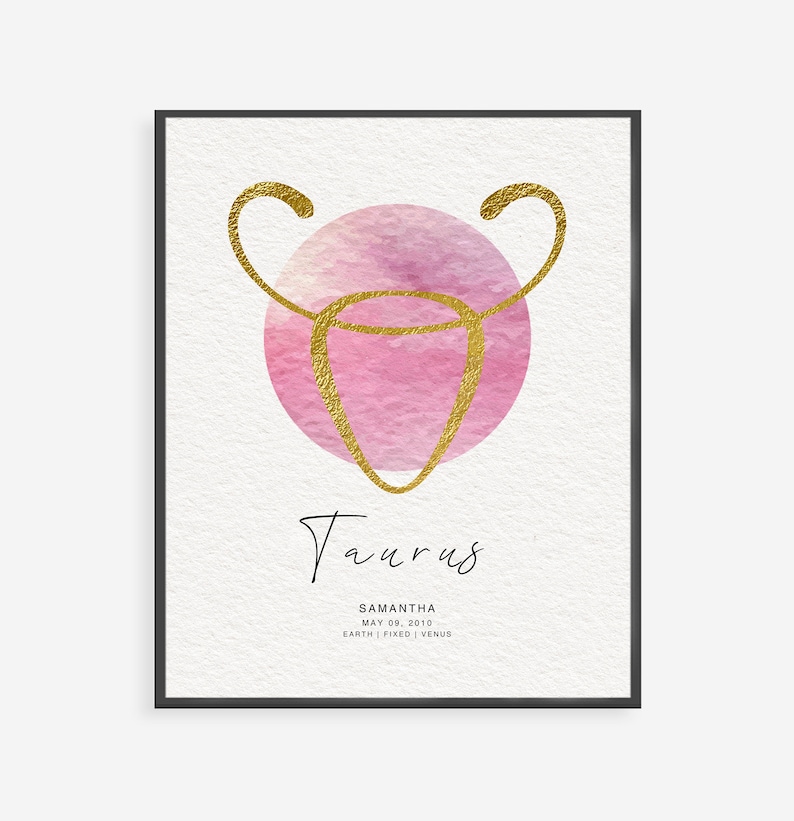 Personalized Zodiac Sign Print Horoscope Print Custom Zodiac - Etsy
