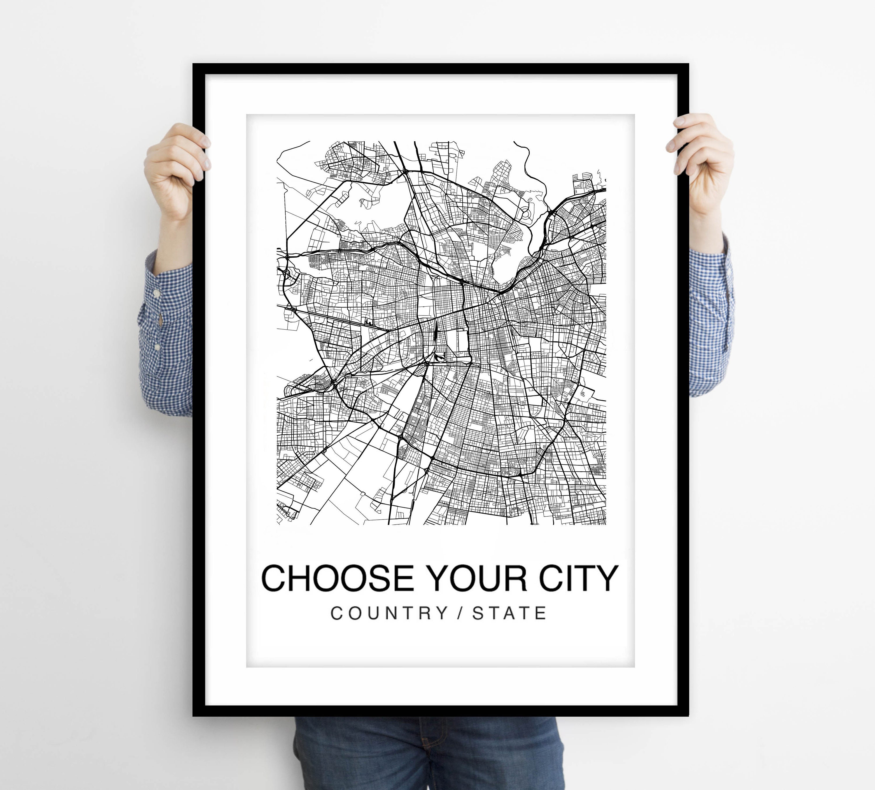 Custom Map Custom City Map Custom City Map Poster Map | Etsy
