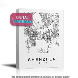 Shenzhen Map, Shenzhen City Map, City Maps Digital, Maps and Prints ...
