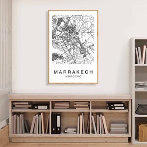 Marrakech Map Print Marrakech Map Poster Wall Art City Map - Etsy