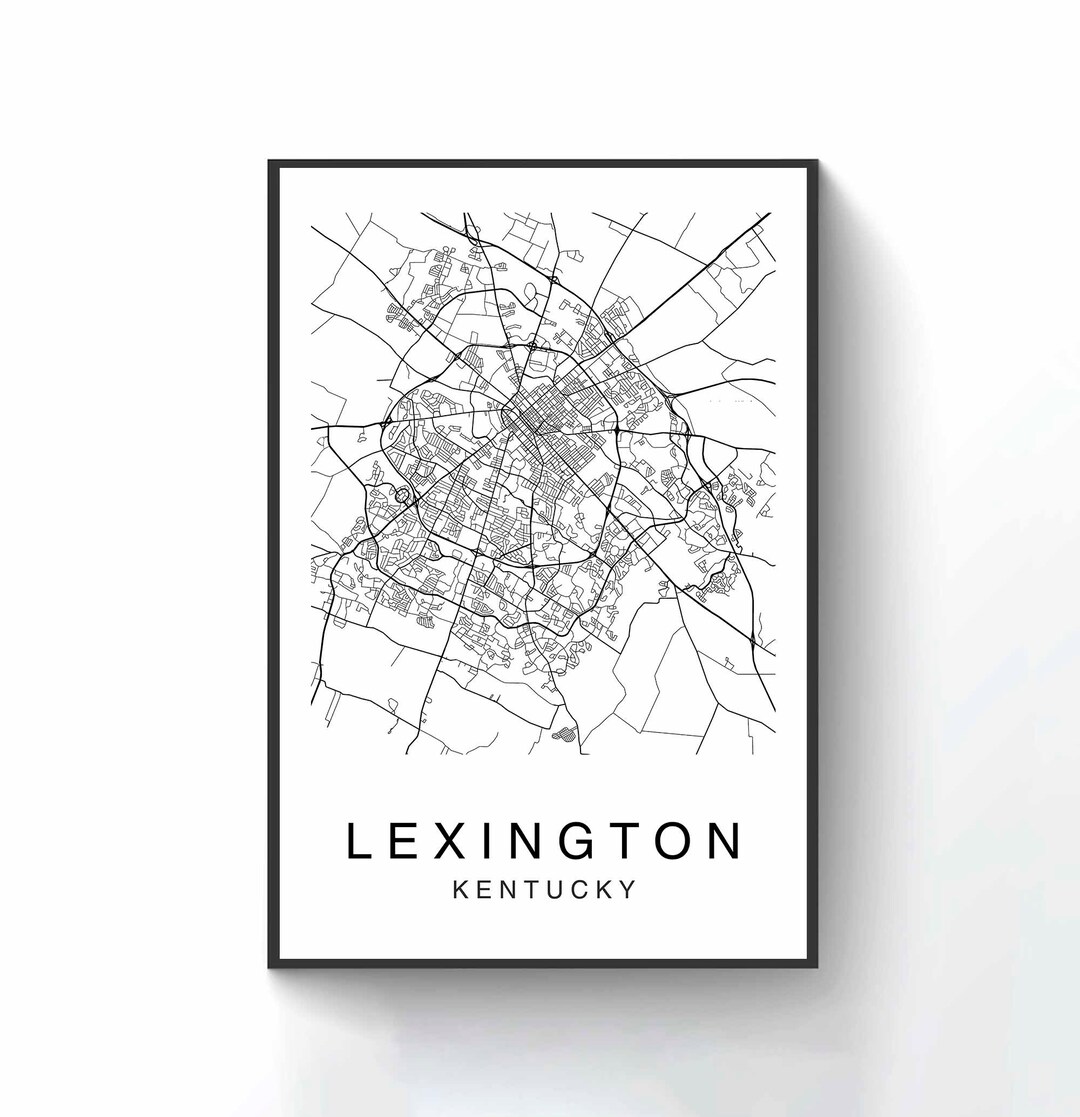 Lexington Map Lexington City Map Map Poster Map Print - Etsy