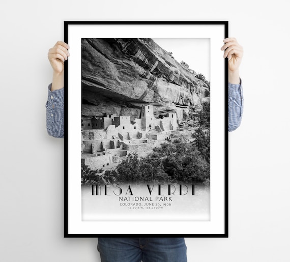 Mesa Verde National Park Travel Poster Mesa Verde National | Etsy